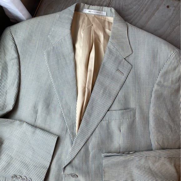 Hickey Freeman | Suits & Blazers | Hickey Freeman Striped Linen And ...